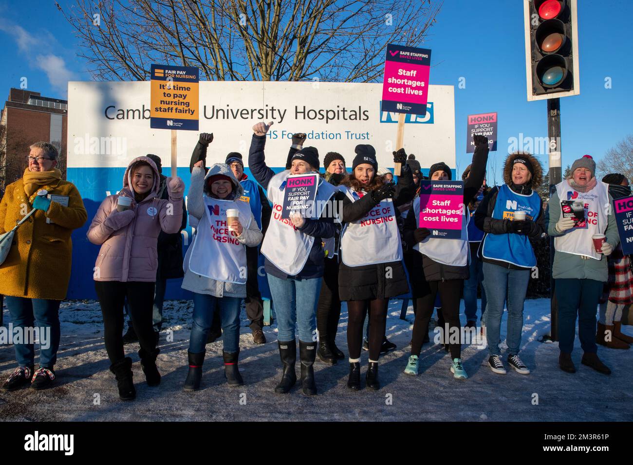 Picture dated December 15th shows nurses on the picket line at ...