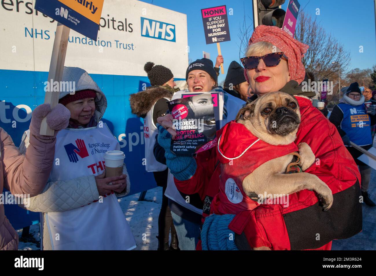 Picture dated December 15th shows nurses on the picket line at ...