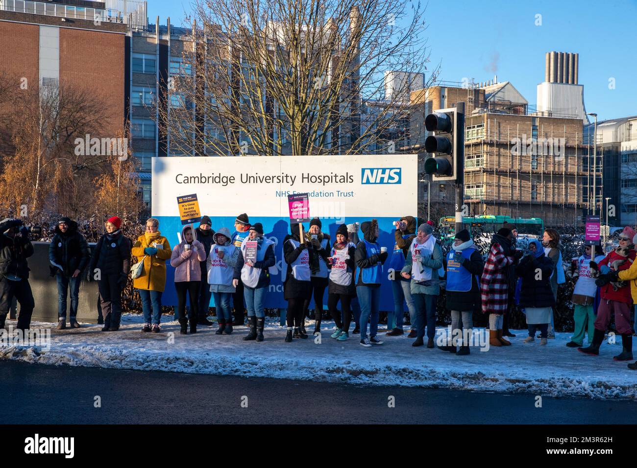Picture dated December 15th shows nurses on the picket line at ...