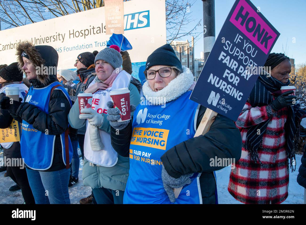 Picture dated December 15th shows nurses on the picket line at ...