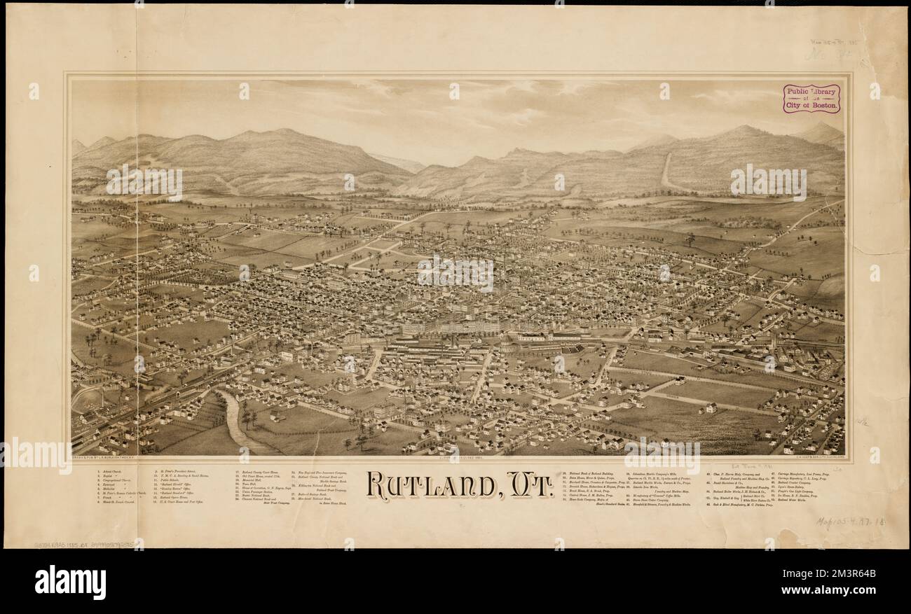 Rutland, Vt , Rutland Vt., Aerial views Norman B. Leventhal Map Center ...