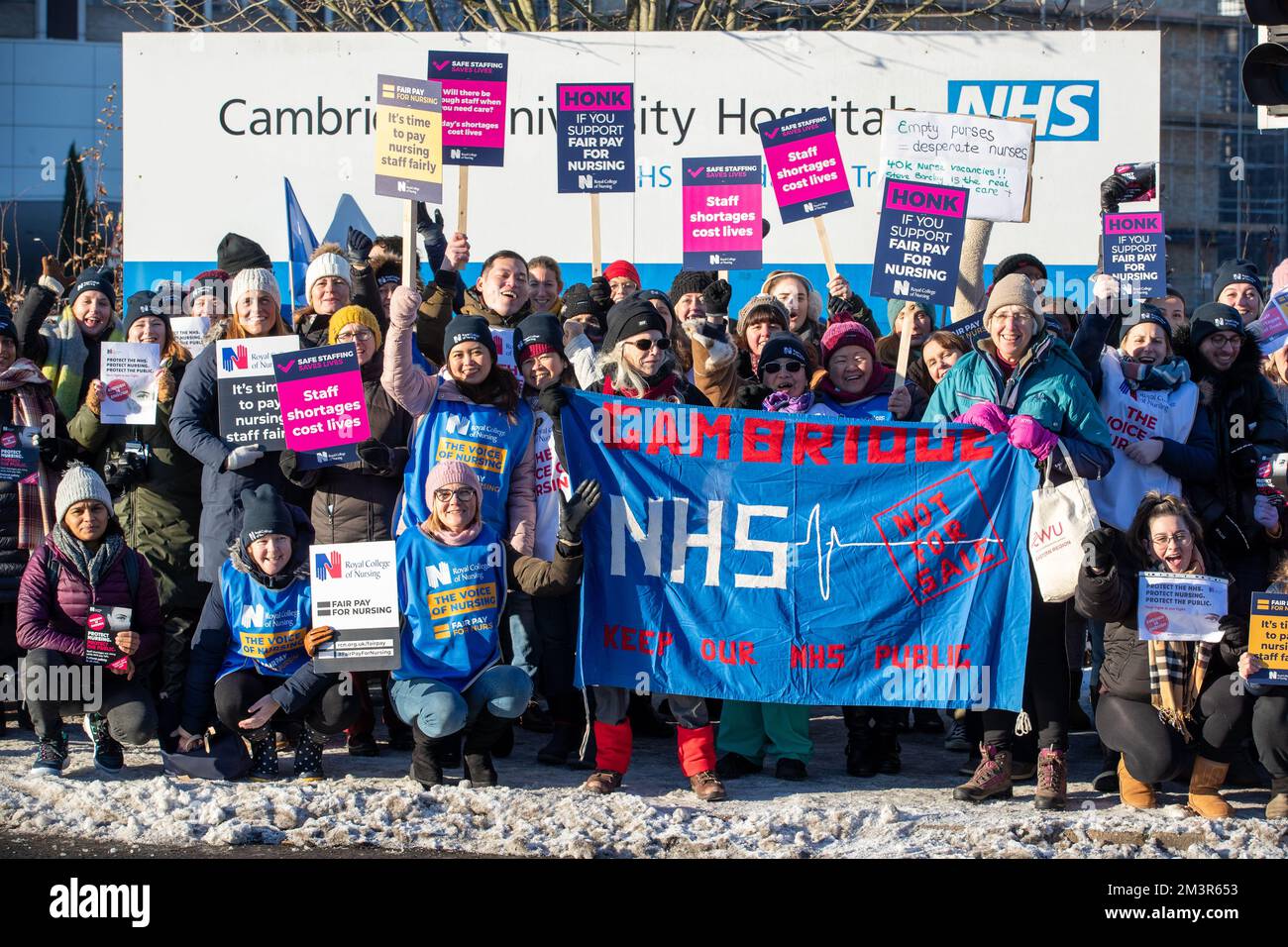 Picture dated December 15th shows nurses on the picket line at ...