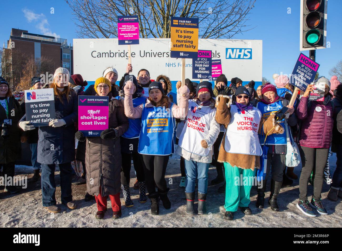 Picture dated December 15th shows nurses on the picket line at ...