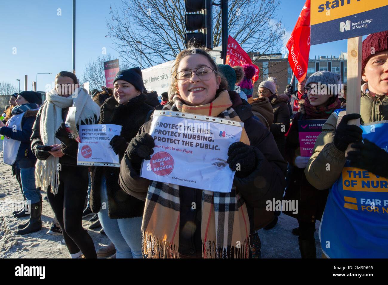 Picture dated December 15th shows nurses on the picket line at ...