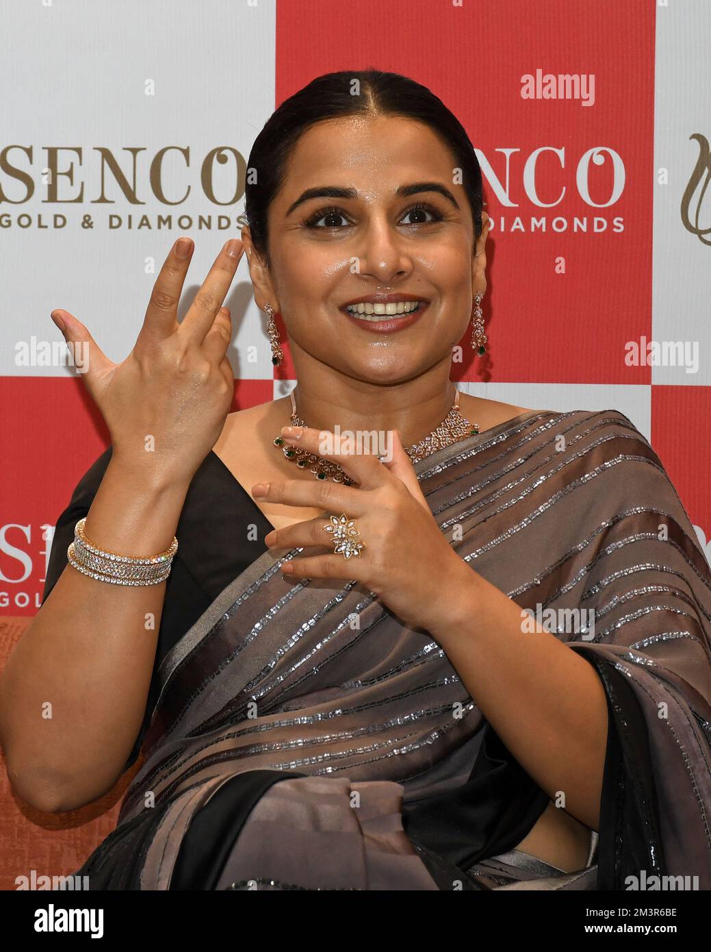 Mumbai, India. 16th Dec, 2022. Bollywood actress Vidya Balan gestures ...