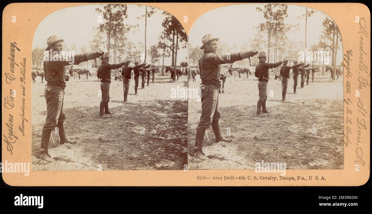 Saber drill - 6th U.S. Cavalry, Tampa, Fla., U.S.A. , Military life ...