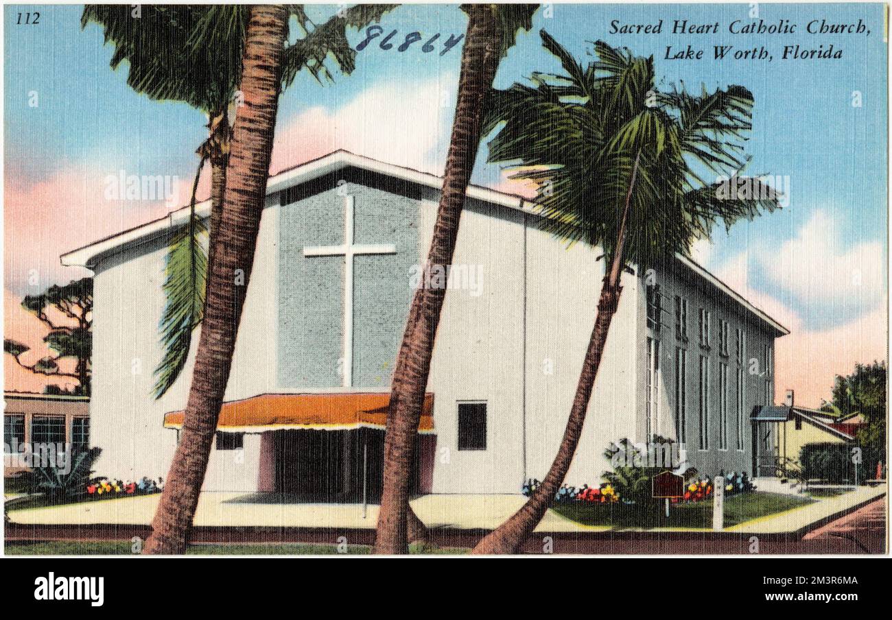 Sacred Heart Catholic Church, Lake Worth, Florida , Churches, Tichnor Brothers Collection ...