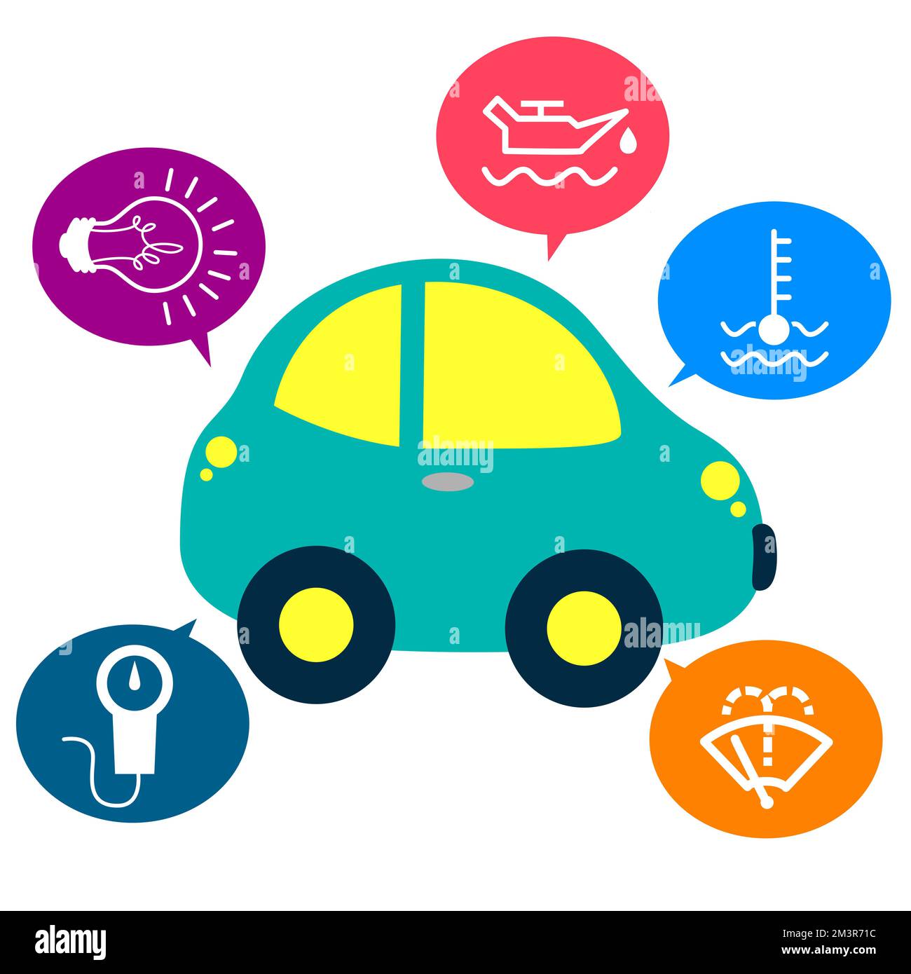 Car check illustration - lifestyle facts attitude design theme Stock ...