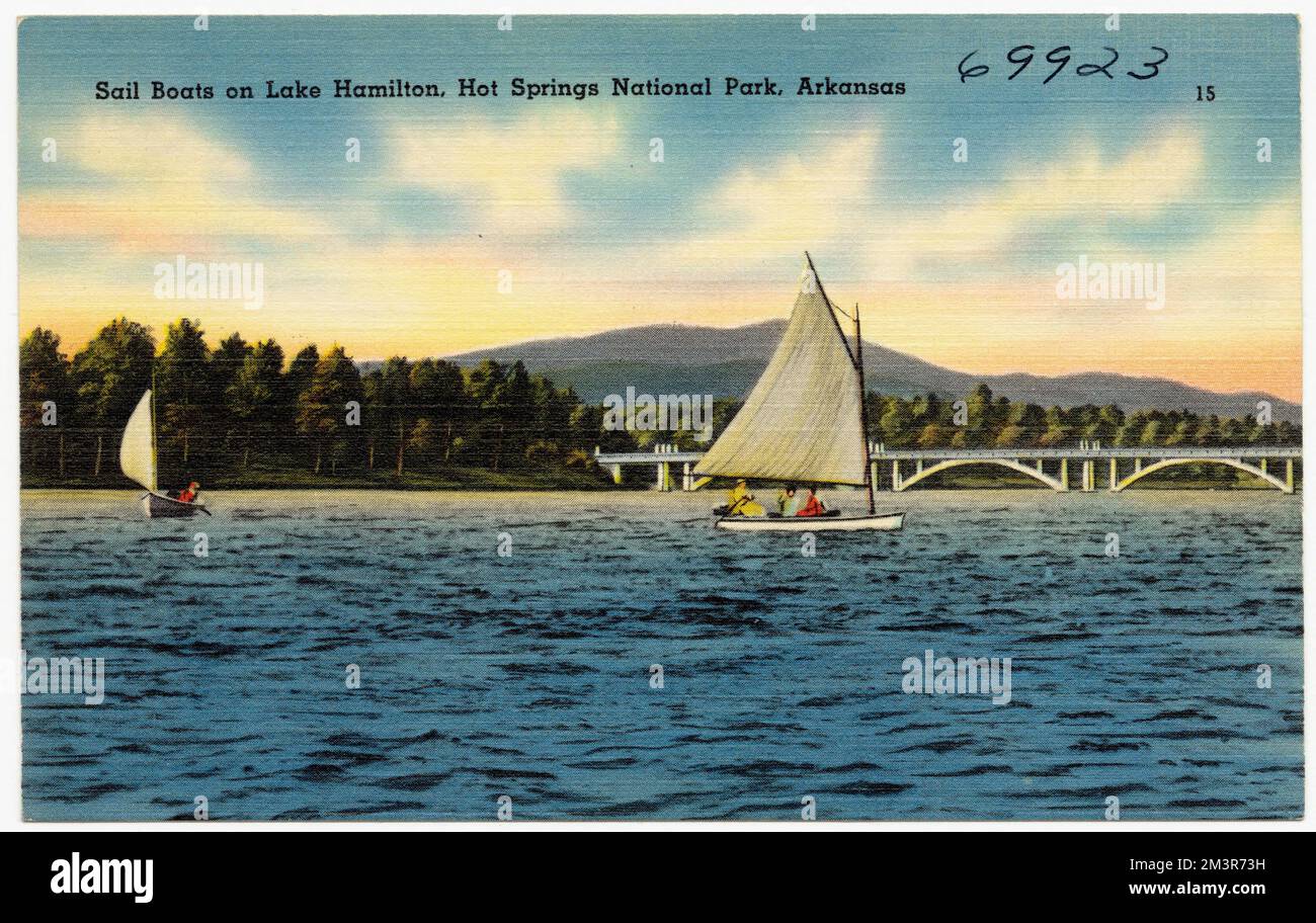 Sail Boats on Lake Hamilton, Hot Springs National Park, Arkansas ...