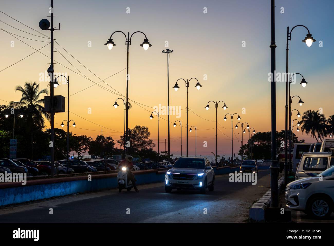 Colva Street Lights - Goa, India Stock Photo - Alamy