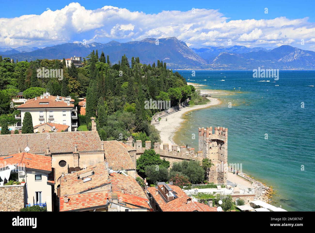 Aerial view of Sirmione on Lake Garda. Italy, Europe Stock Photo - Alamy