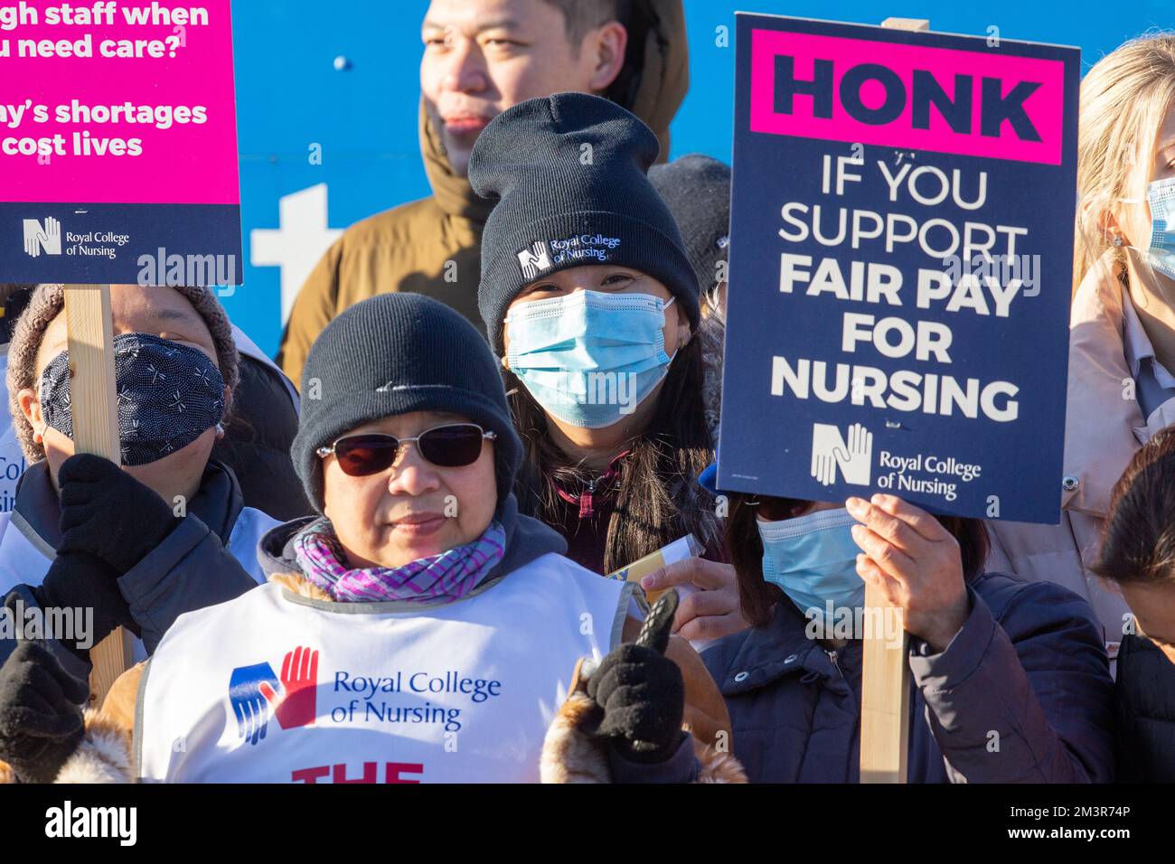 Picture dated December 15th shows nurses on the picket line at ...