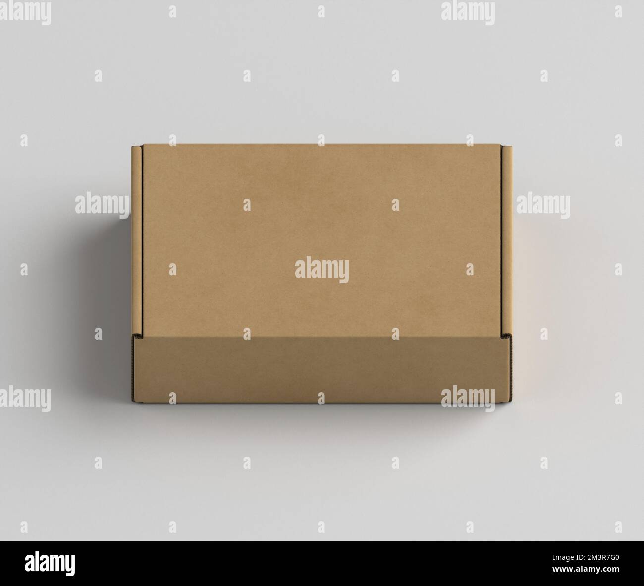 Cardboard box white background Stock Photo - Alamy