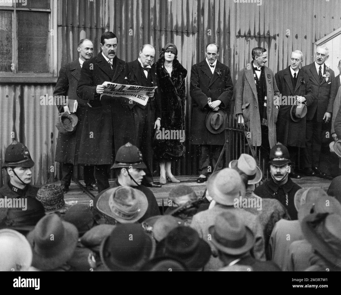 Winston Churchill returned as MP for Epping, 1924 Stock Photo - Alamy