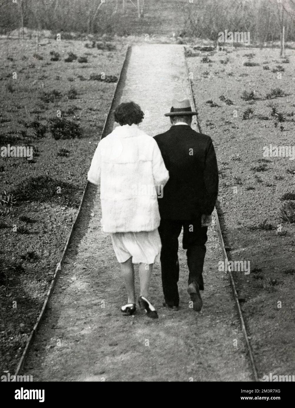 Mr and Mrs Winston Churchill photographed in the garden of their home ...