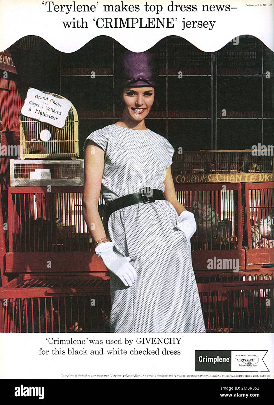 Advertisement for Crimplene fabric Stock Photo - Alamy