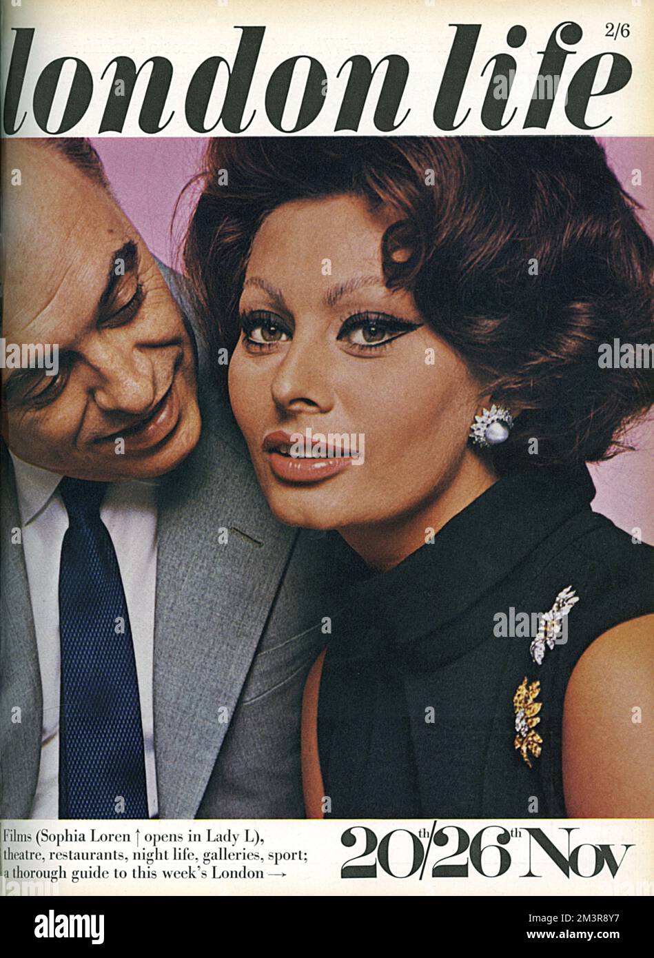 Sophia Loren (born 1934) Italian actress, pictured on the front cover ...