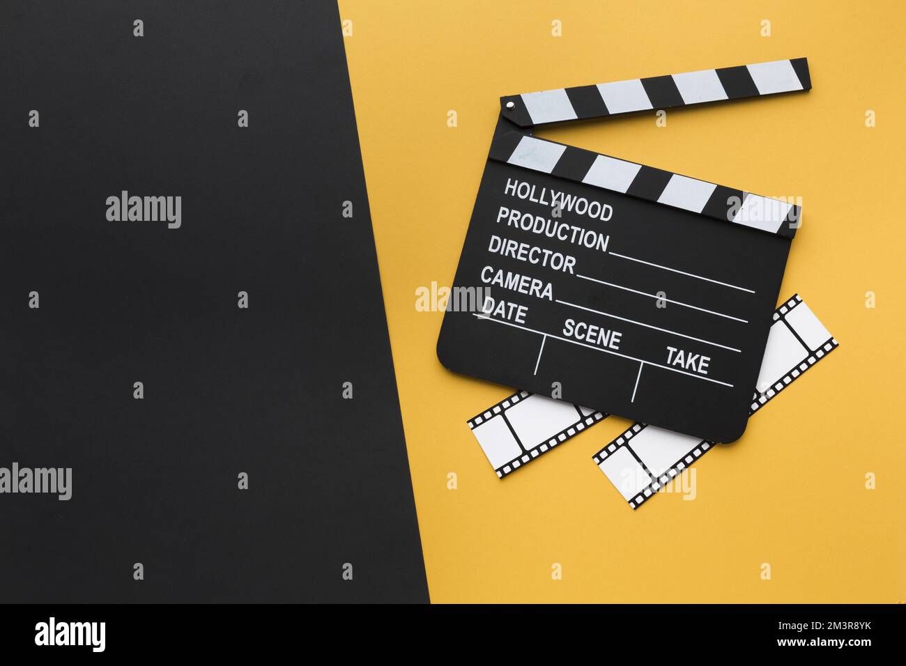 Creative arrangement cinematography elements with copy space Stock ...