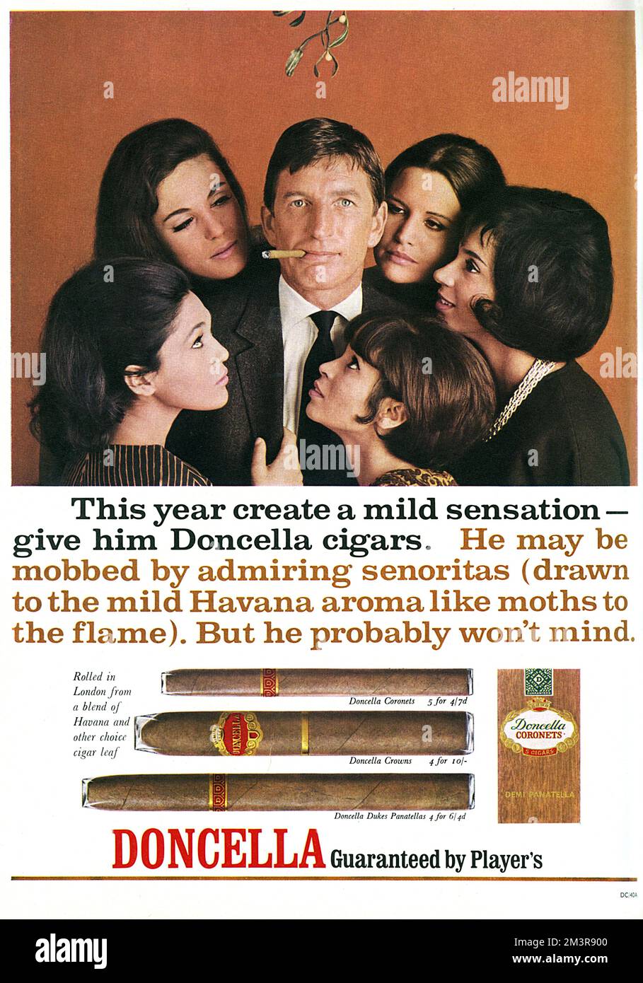 Doncella cigar advertisement, 1965 Stock Photo - Alamy
