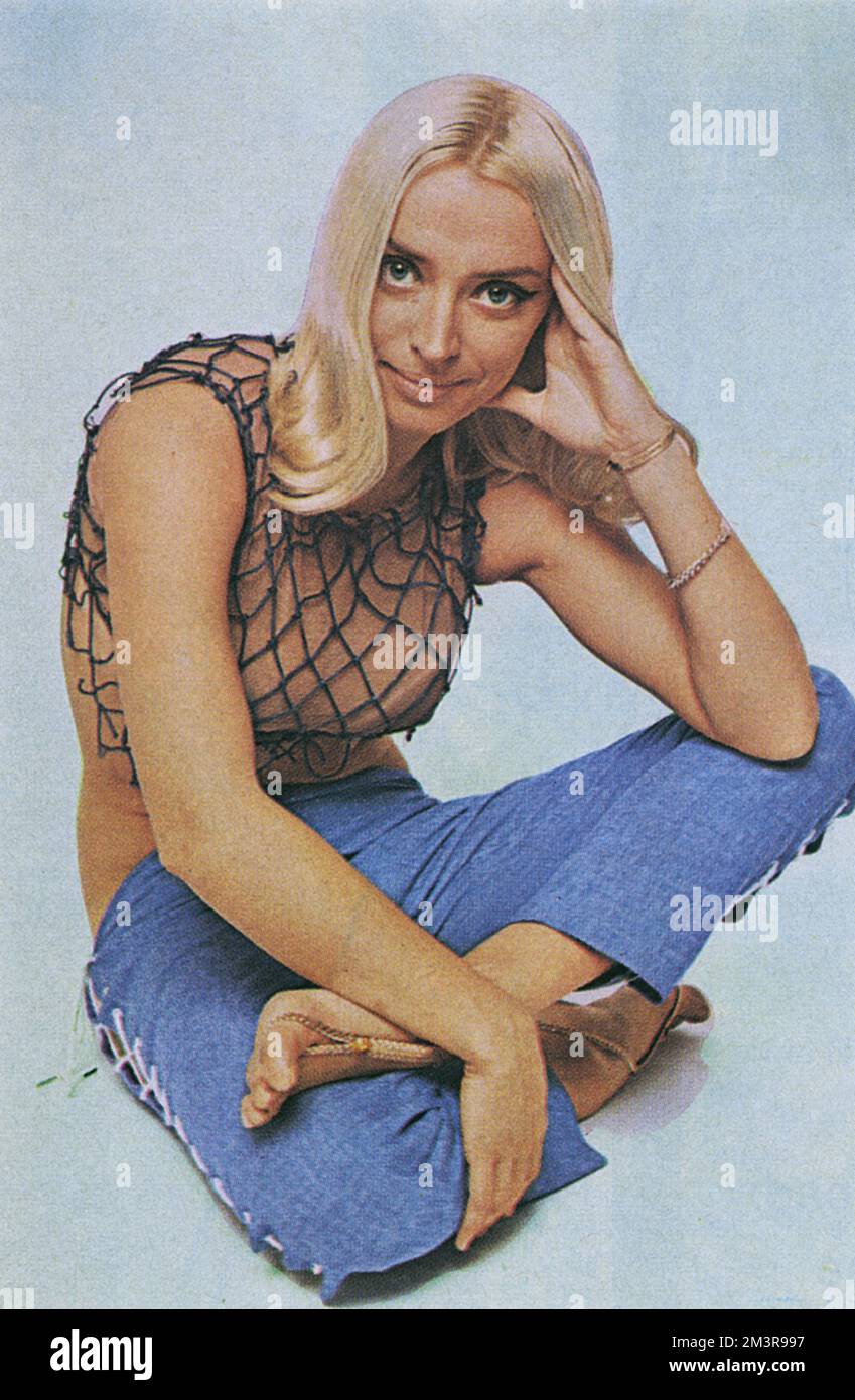 The actress and ballet dancer April Olrich (1933 - 2014) wearing a real ...