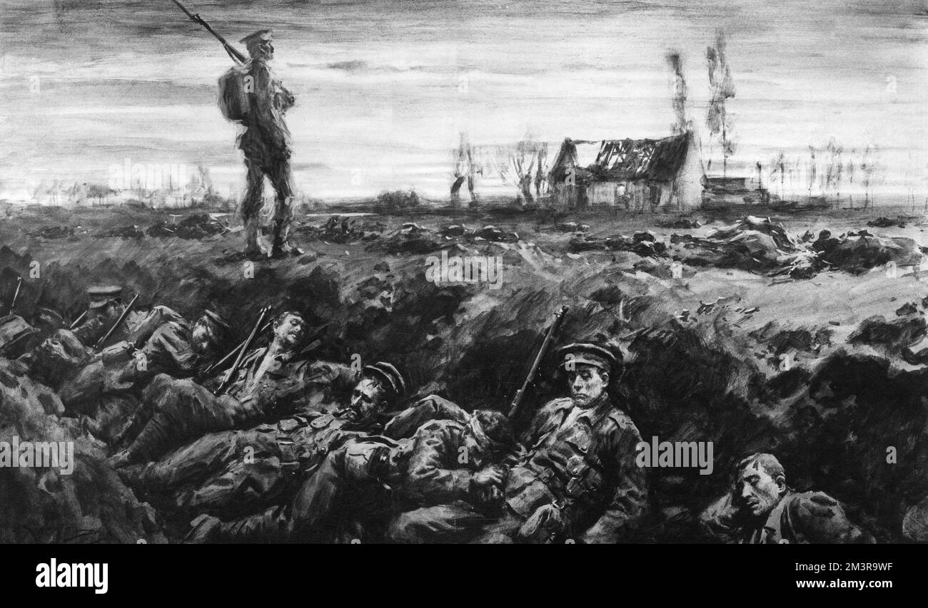 Soldiers Sleeping In Trenches Ww1