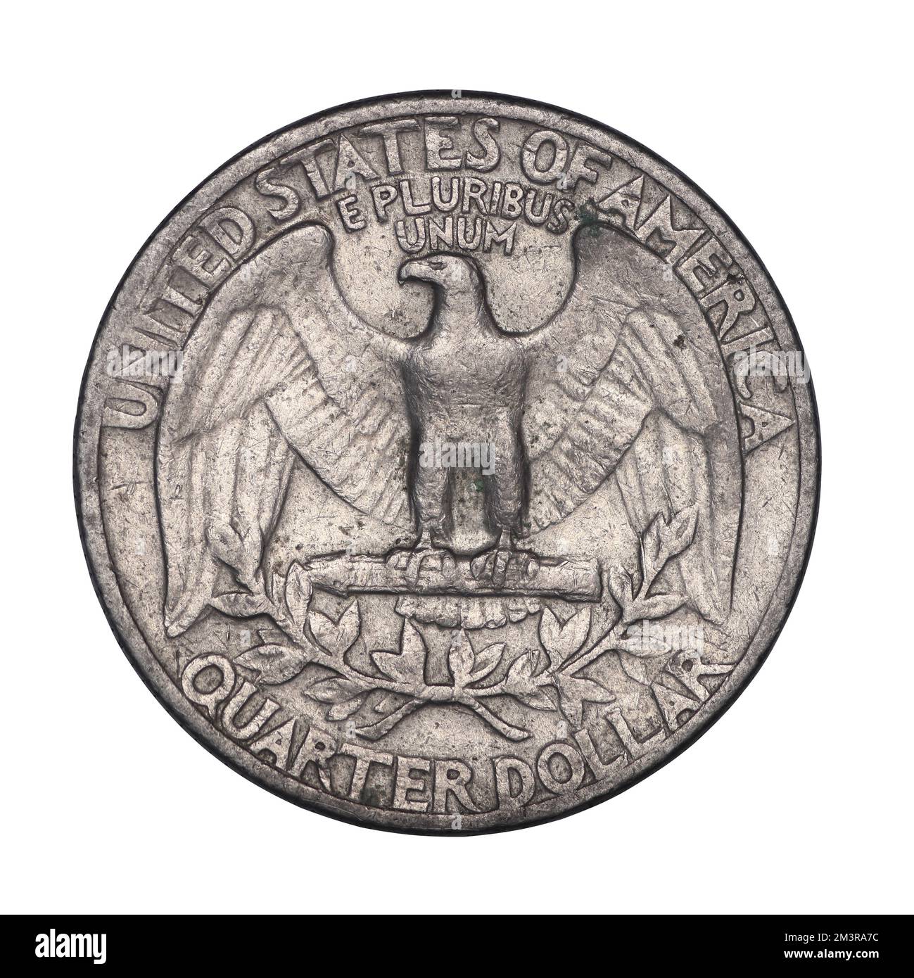 american quarter dollar coin from 1965 on white Stock Photo - Alamy