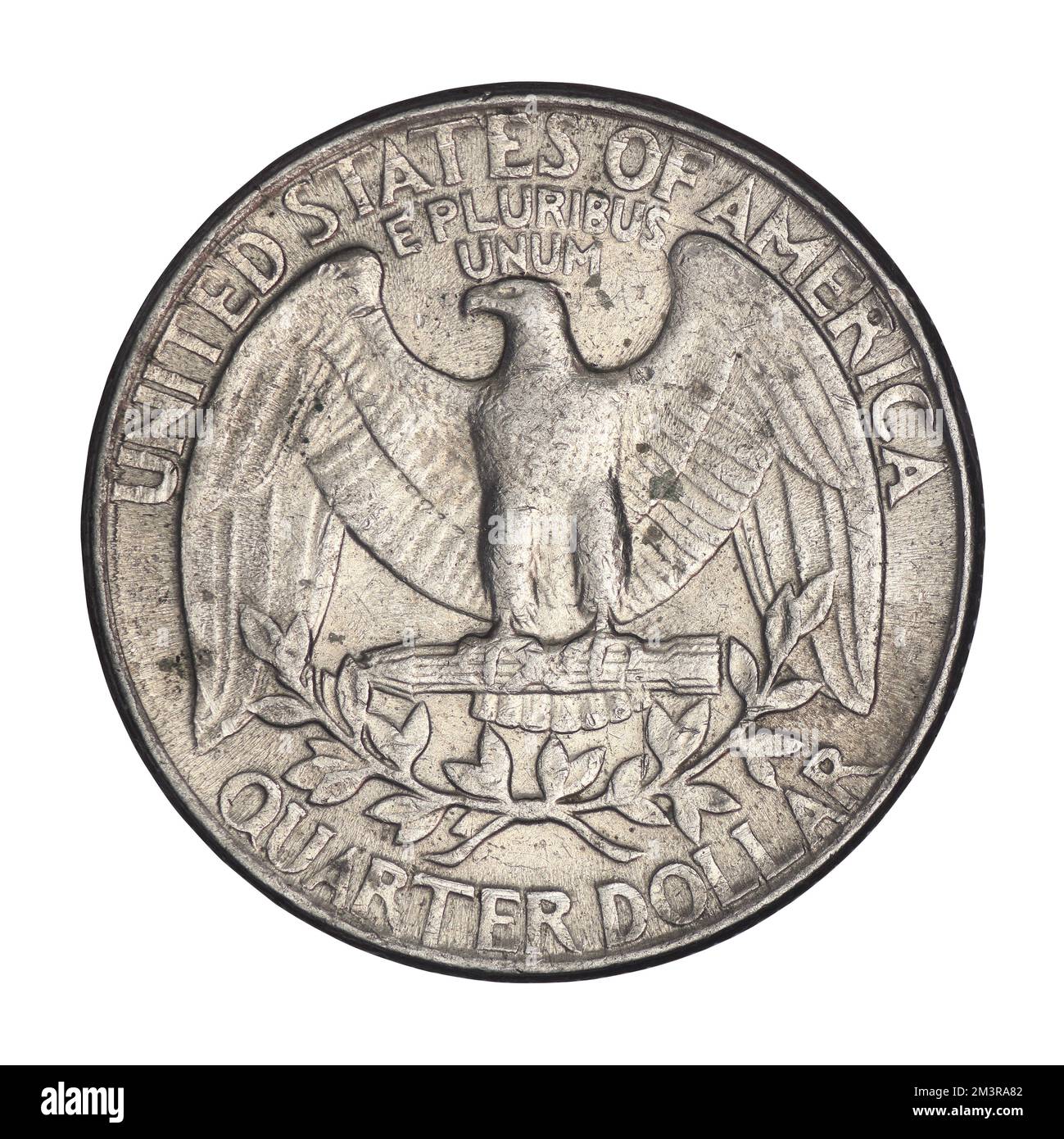 american quarter dollar coin from 1992 on a white background Stock ...