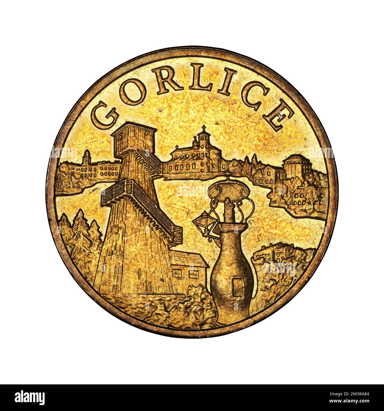 Polish commemorative coin from 2010 on a white background Stock Photo ...