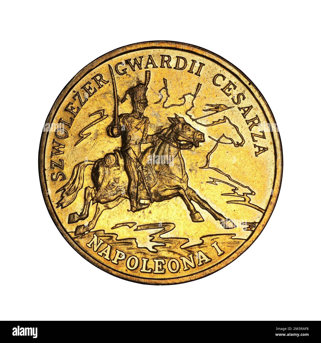 Polish commemorative coin from 2010 on a white background Stock Photo ...