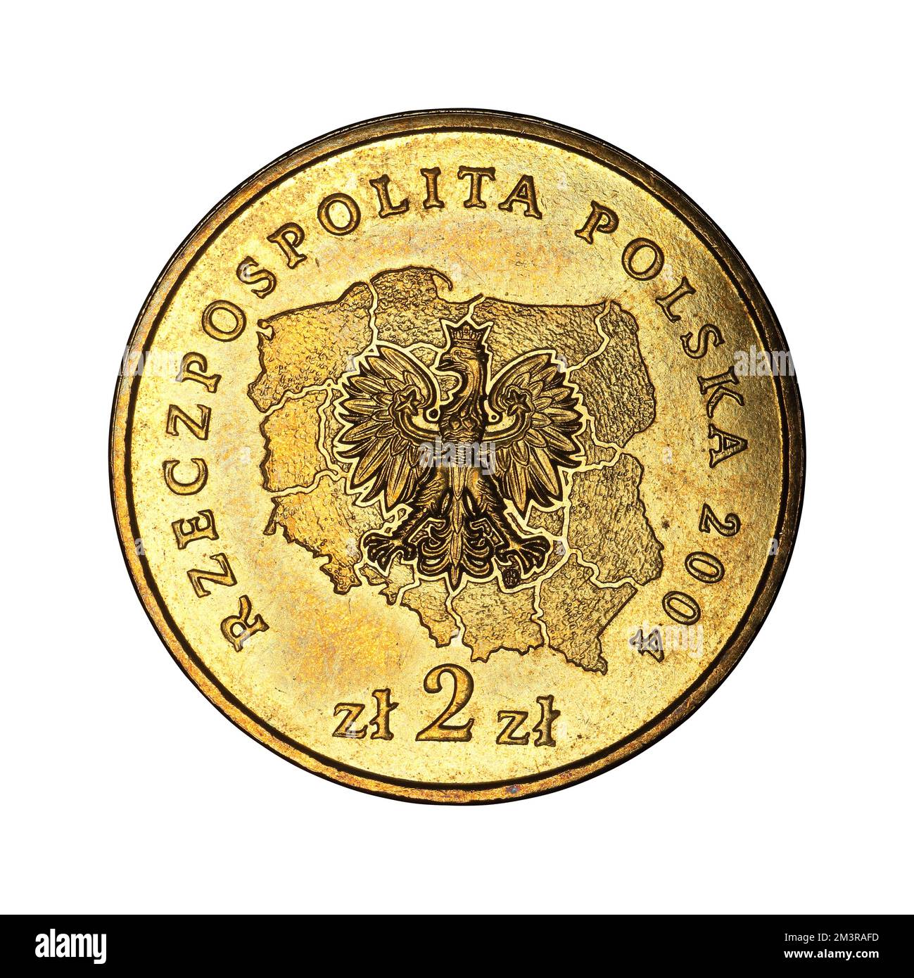 Polish commemorative coin from 2004 on a white background Stock Photo ...