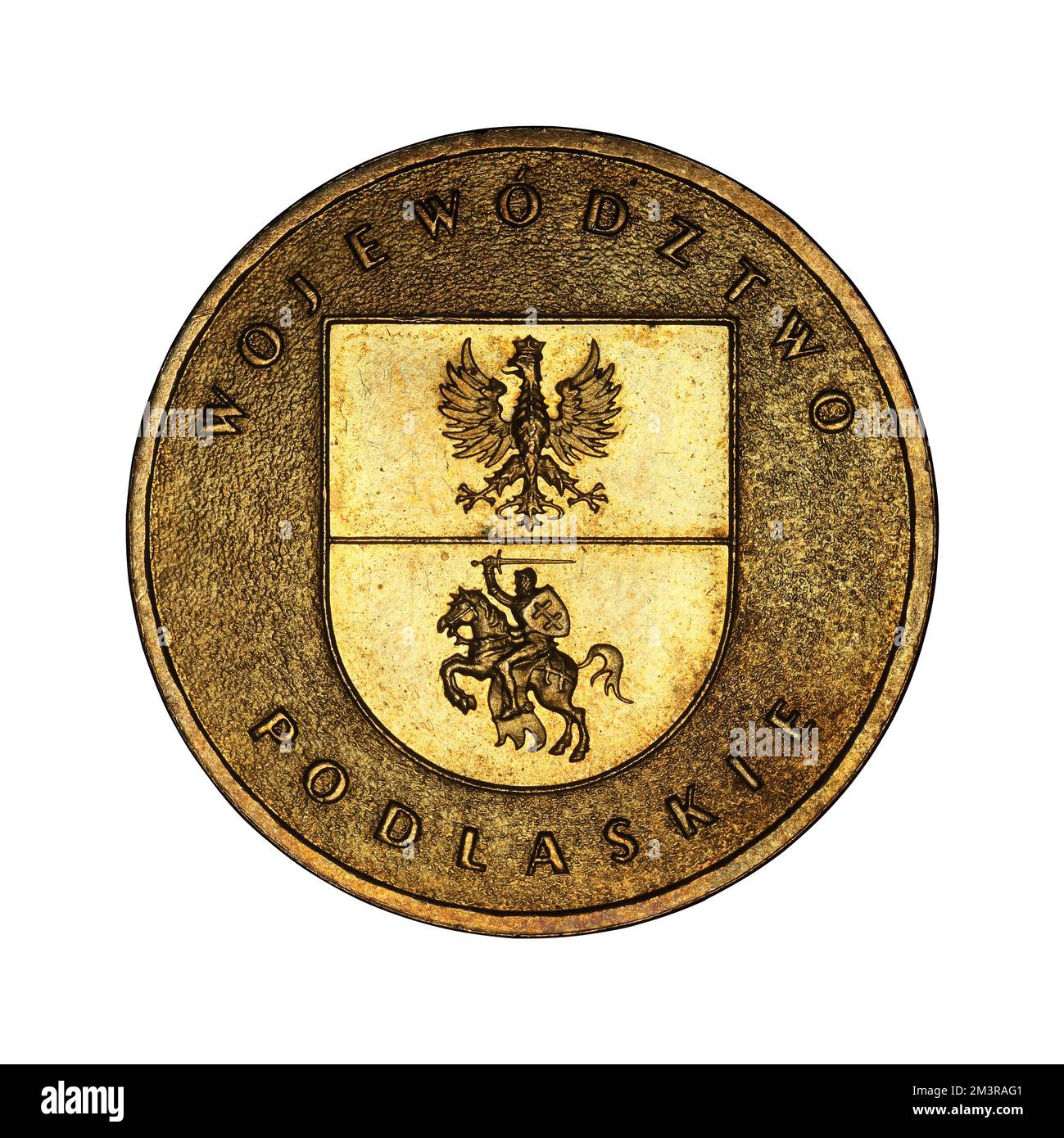 Polish commemorative coin from 2004 on a white background Stock Photo ...