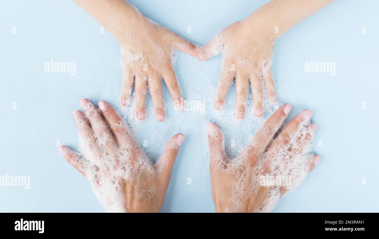 Person washing hands with soap. Resolution and high quality beautiful ...