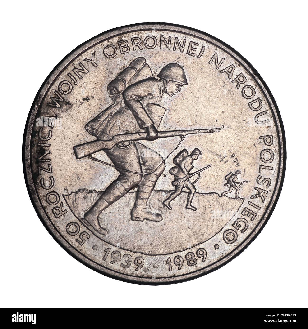 Polish five-hundred-zloty coin from 1989 isolated on white Stock Photo ...