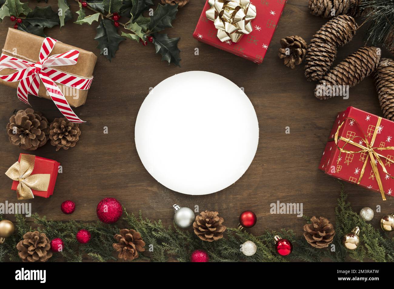 Plate with gift boxes table. Resolution and high quality beautiful ...