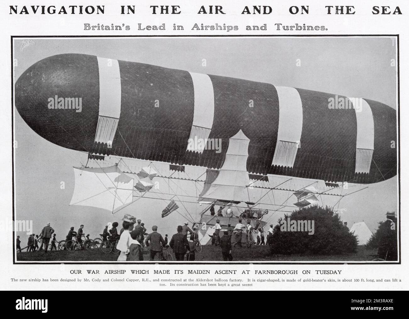 First Powered Airship - British Army Dirigible No 1 Stock Photo - Alamy