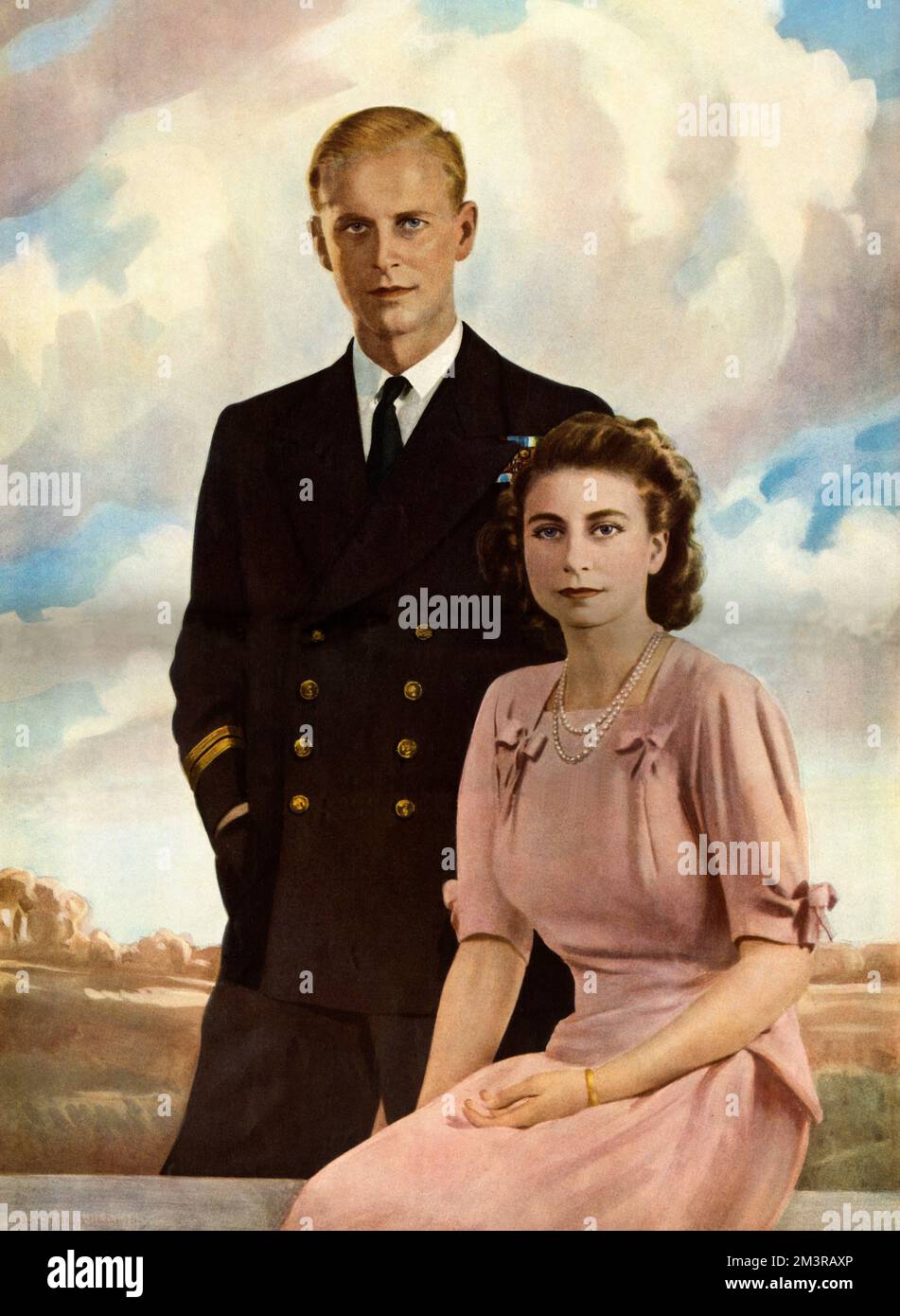 Princess Elizabeth and the Duke of Edinburgh Stock Photo - Alamy