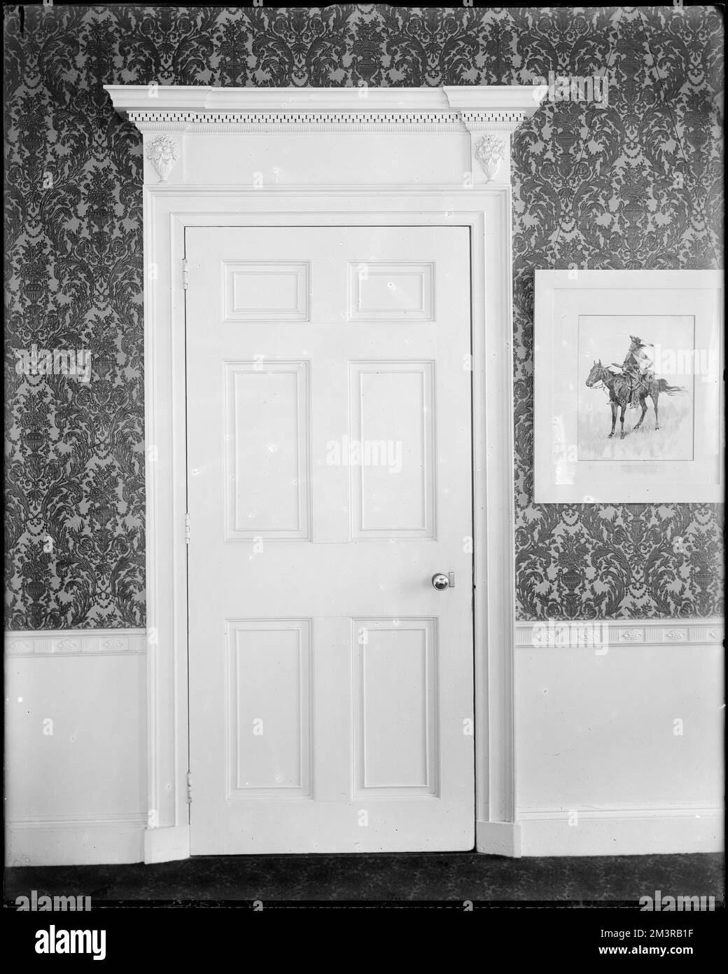 Salem, 128 Essex Street, interior detail, door, dining room, Joseph ...