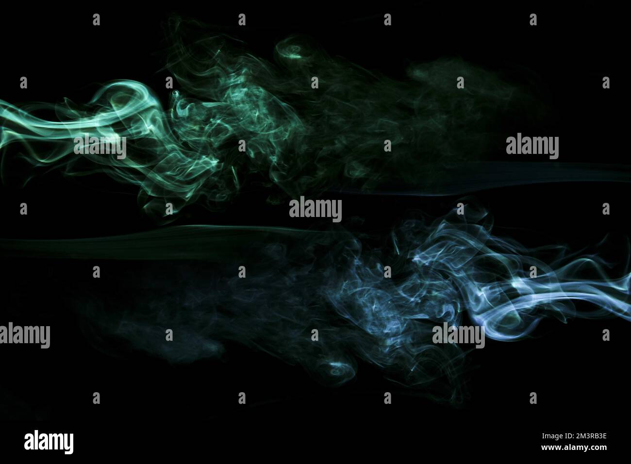 Realistic green blue smoke black background, Resolution and high ...