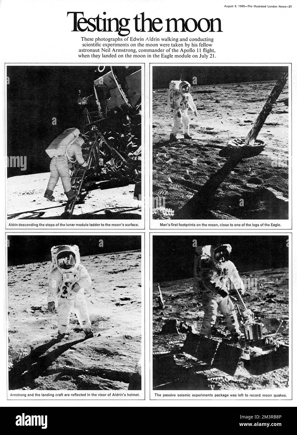 Armstrong walking on the moon Black and White Stock Photos & Images - Alamy