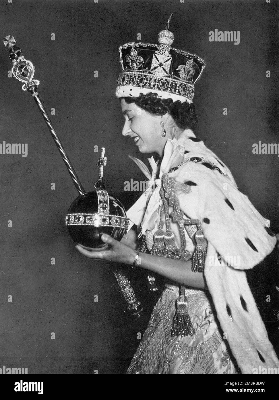 Crowned with st edward's crown Black and White Stock Photos & Images ...