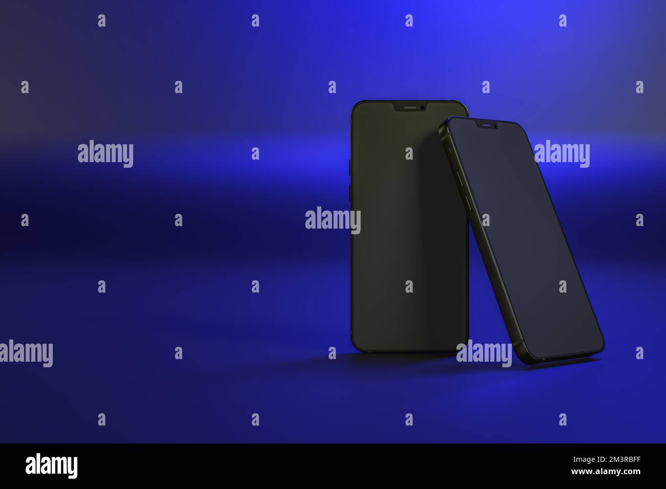Smartphones dark blue background. Resolution and high quality beautiful ...
