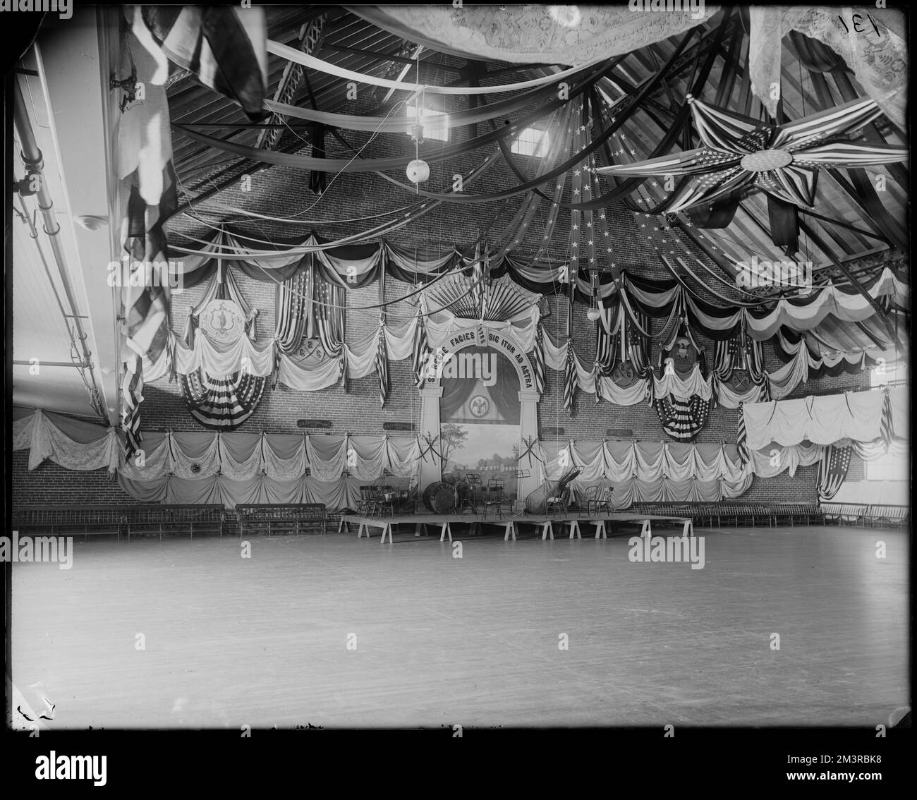 Salem, 136 Essex Street, interior, Cadet Armory, drill shed, 1889-1890 ...