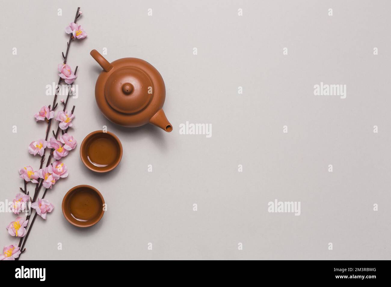 Tea set cherry blossom branch. Resolution and high quality beautiful ...