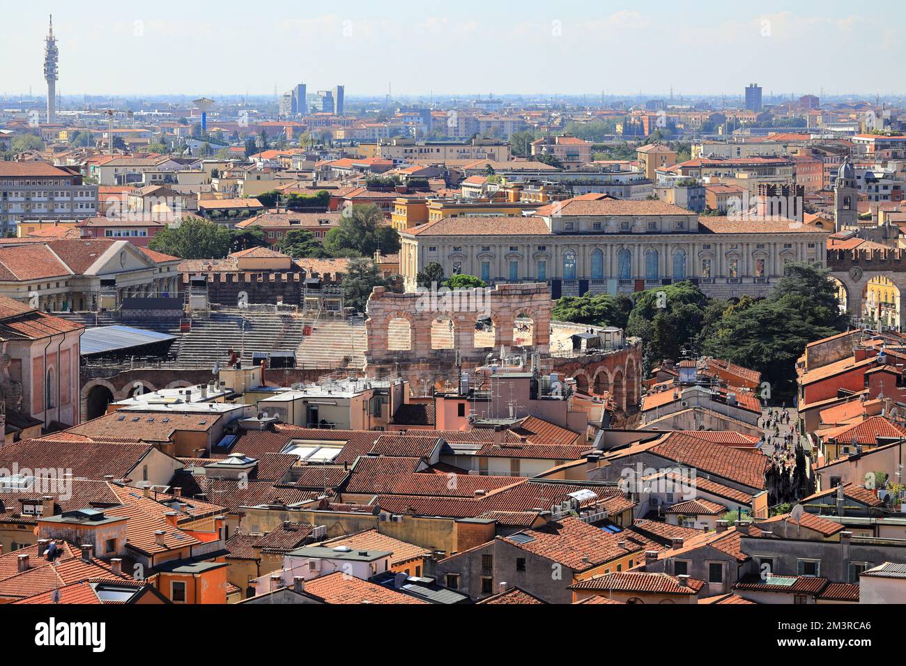 Aerial view of the Verona Arena. Italy, Europe Stock Photo - Alamy