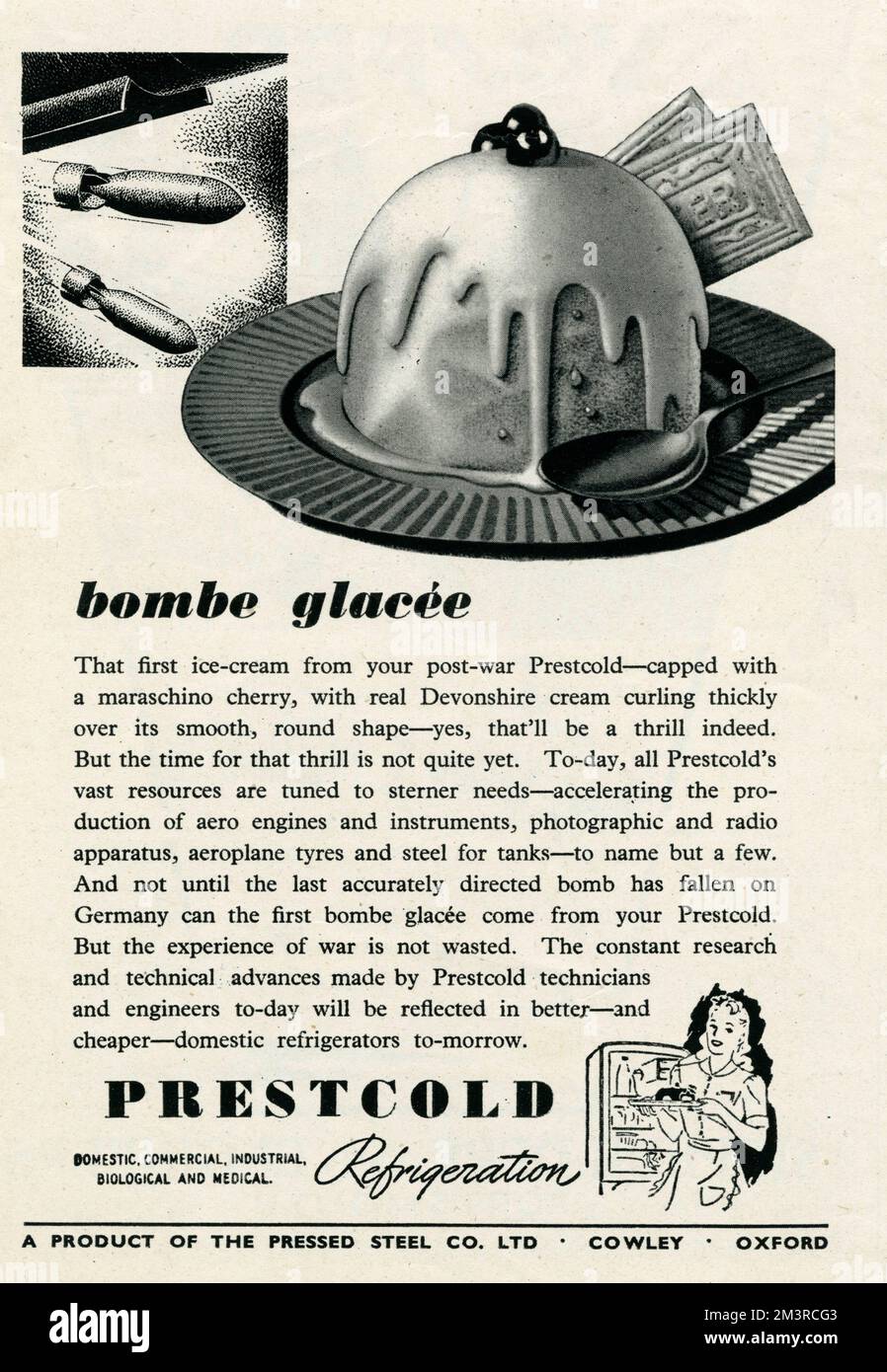 Ice cream advert 1940s hi-res stock photography and images - Alamy