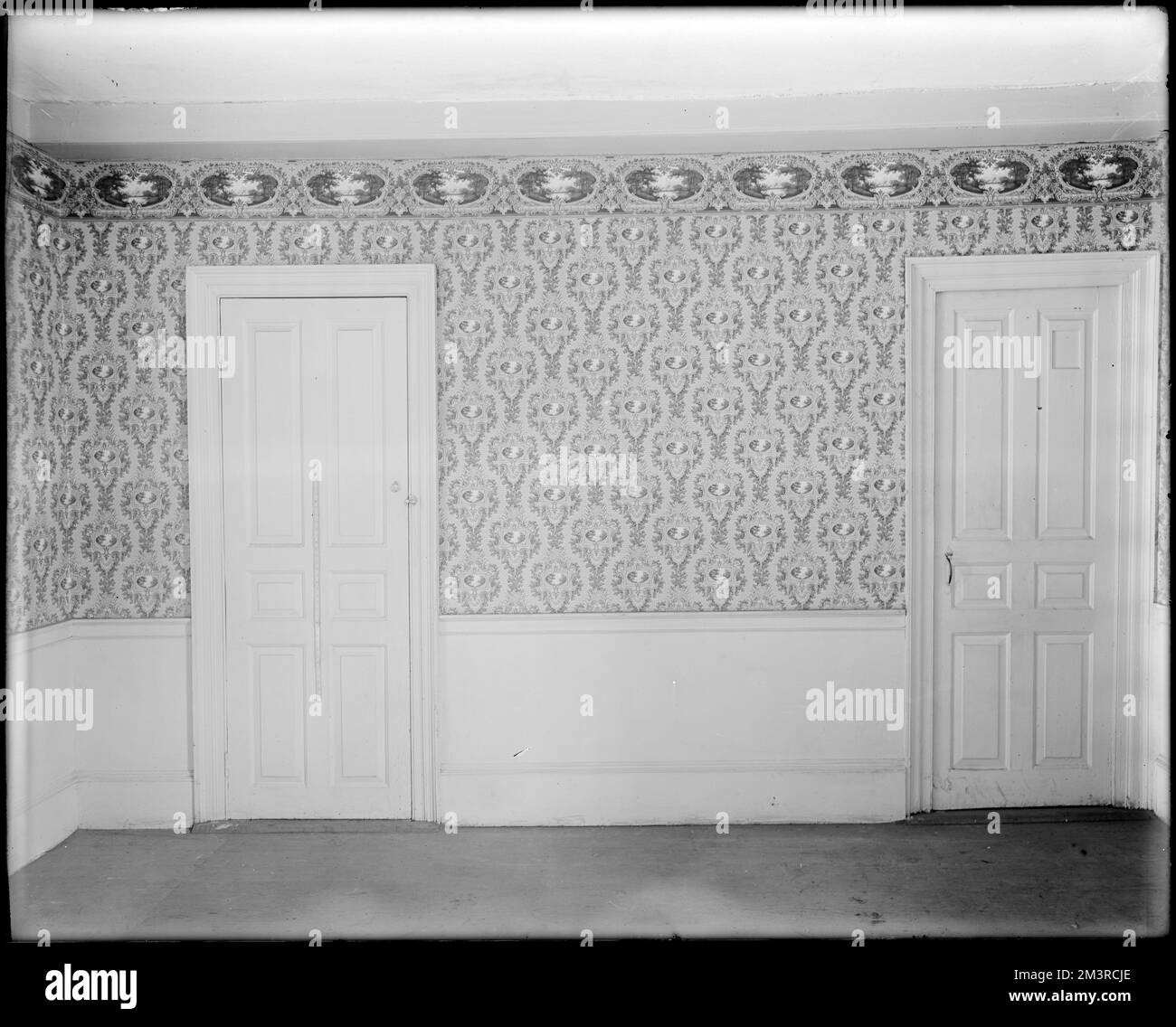 Salem, 168 Derby Street, interior detail, east front room, west side ...