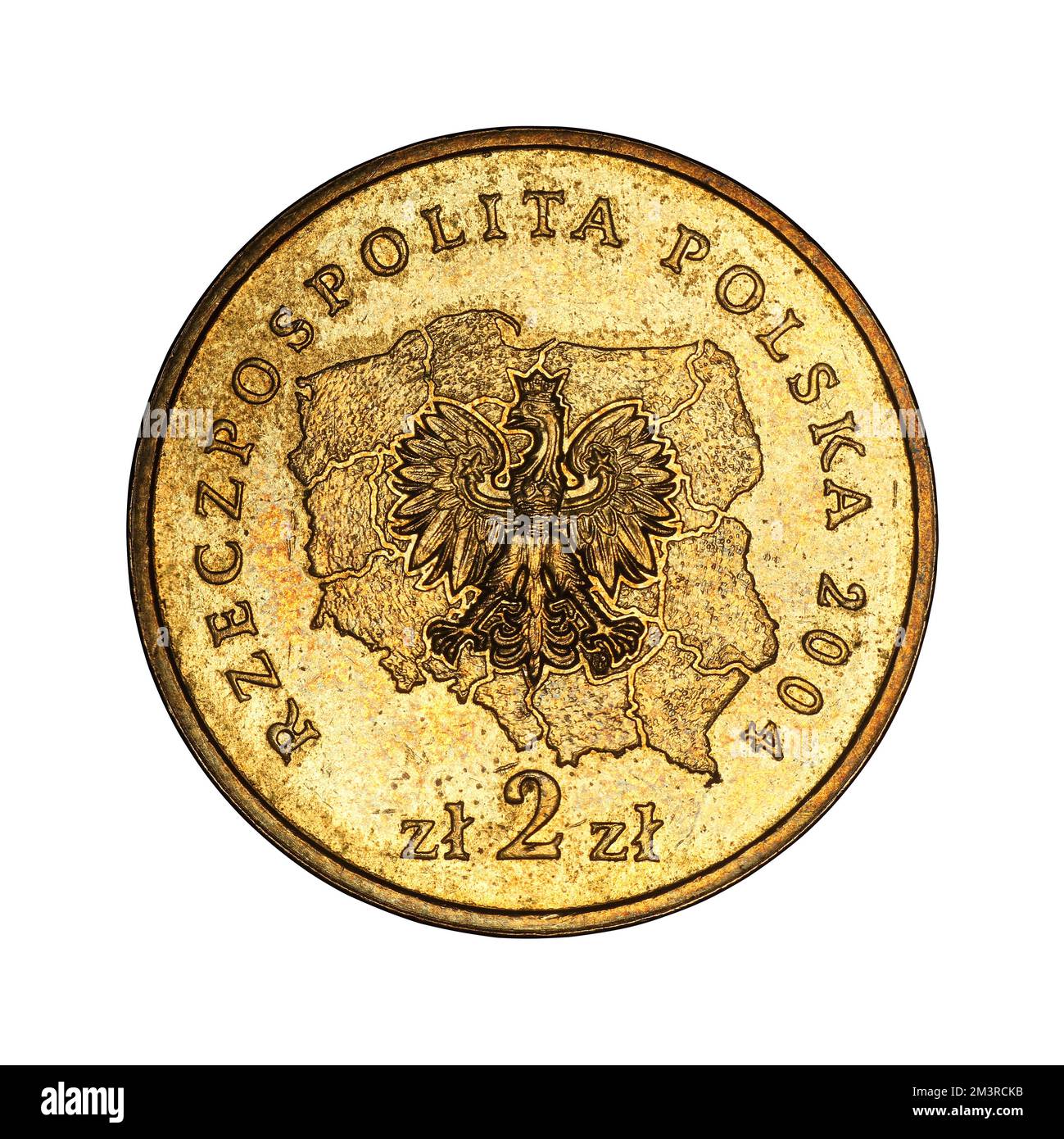Polish commemorative coin from 2004 on a white background Stock Photo ...