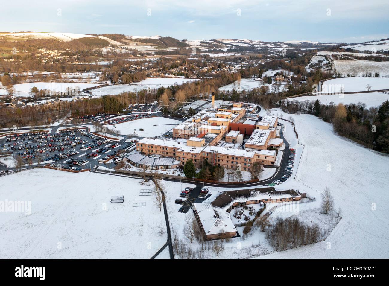 Borders general hospital aerial view hi-res stock photography and ...