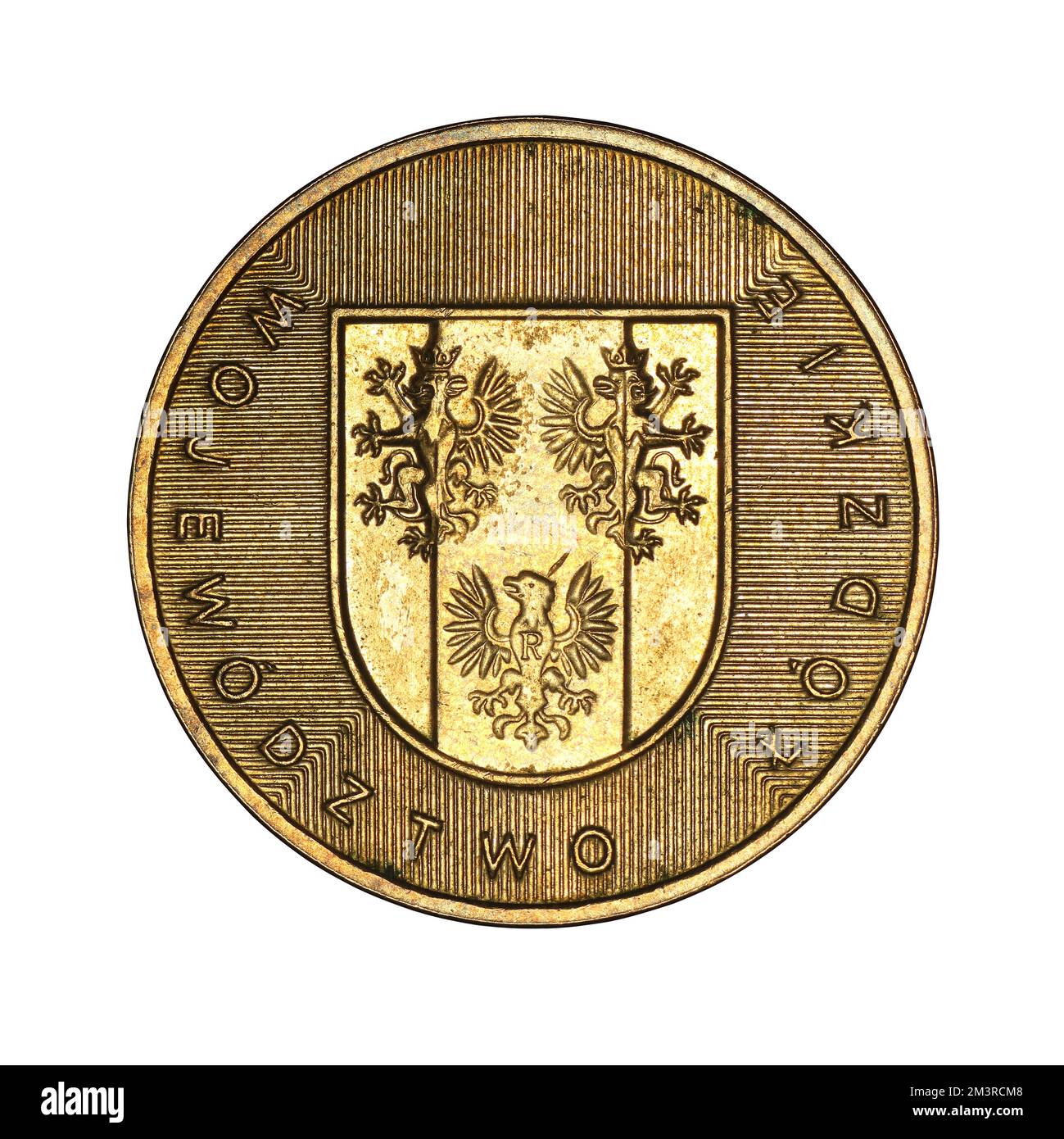 Polish commemorative coin from 2004 on a white background Stock Photo ...