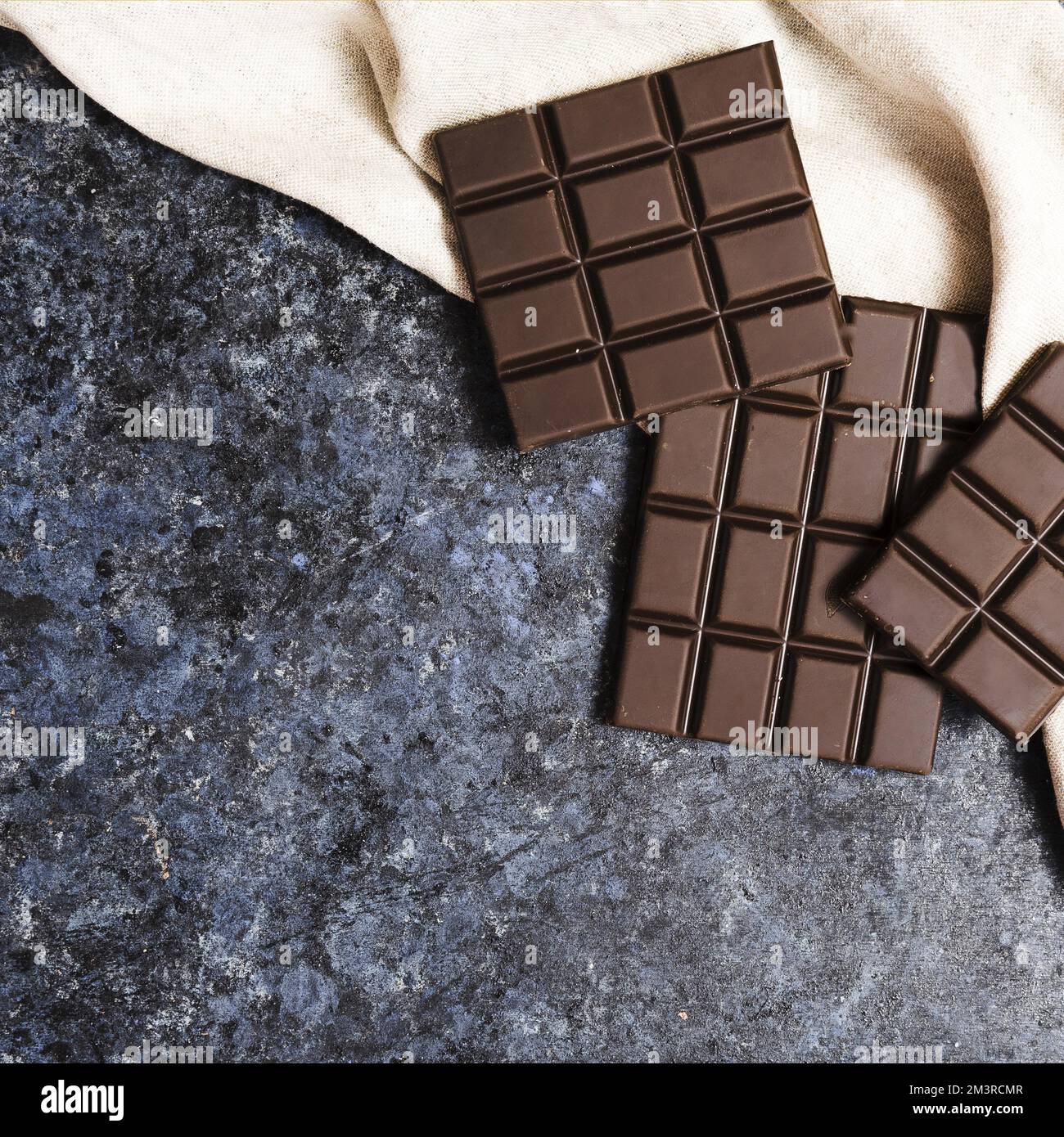 Top view dark chocolate cloth. Resolution and high quality beautiful ...